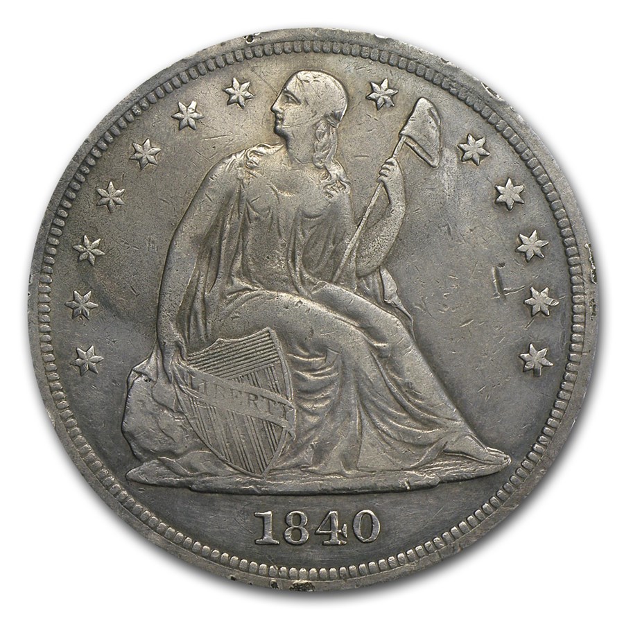 Buy 1840 Liberty Seated Dollar XF | APMEX