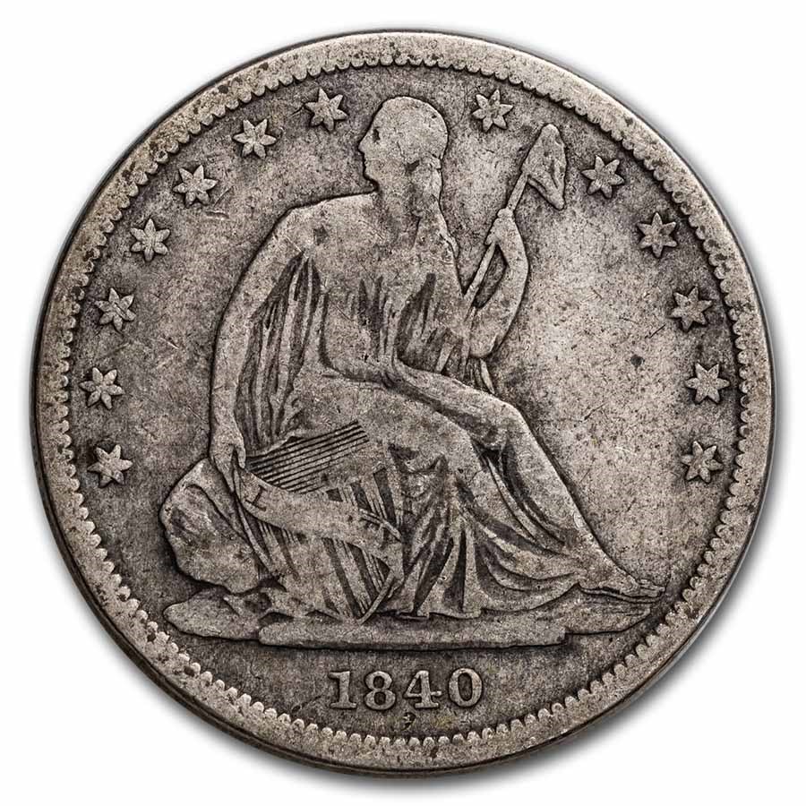Buy 1840 Liberty Seated Half Dollar Fine Small Letters (Rev of 1839) | APMEX