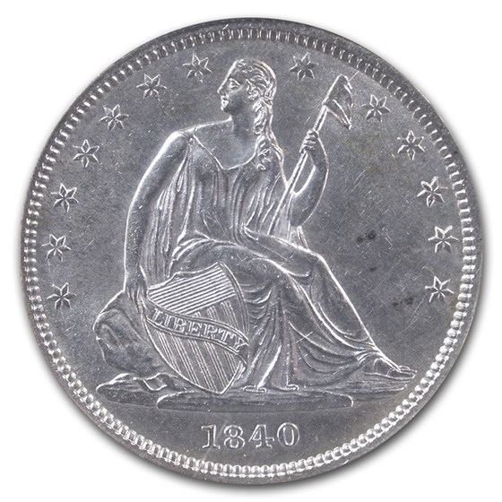 Buy 1840 Liberty Seated Half Dollar MS-63 PCGS (Reverse of 1839) | APMEX