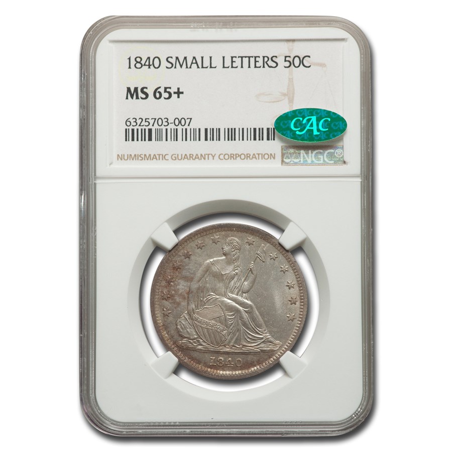 Buy 1840 Liberty Seated Half Dollar MS-65+ NGC CAC (Small Letters) | APMEX
