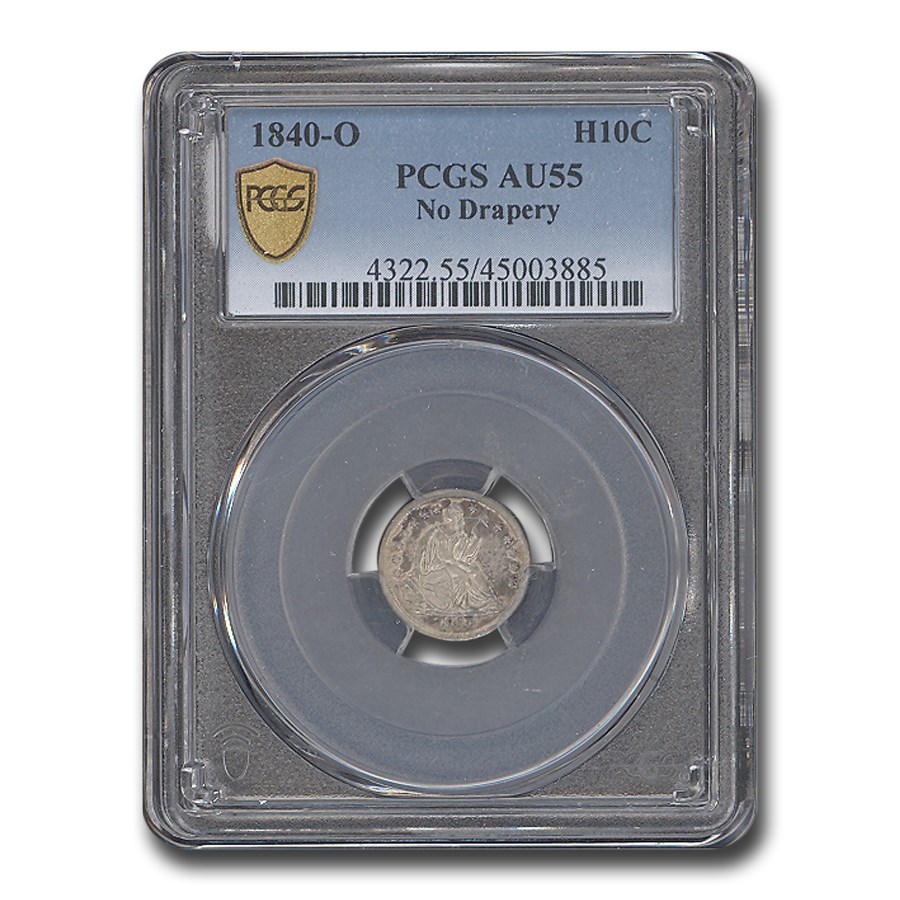 Buy 1840-O Liberty Seated Half Dime AU-55 PCGS (No Drapery) | APMEX