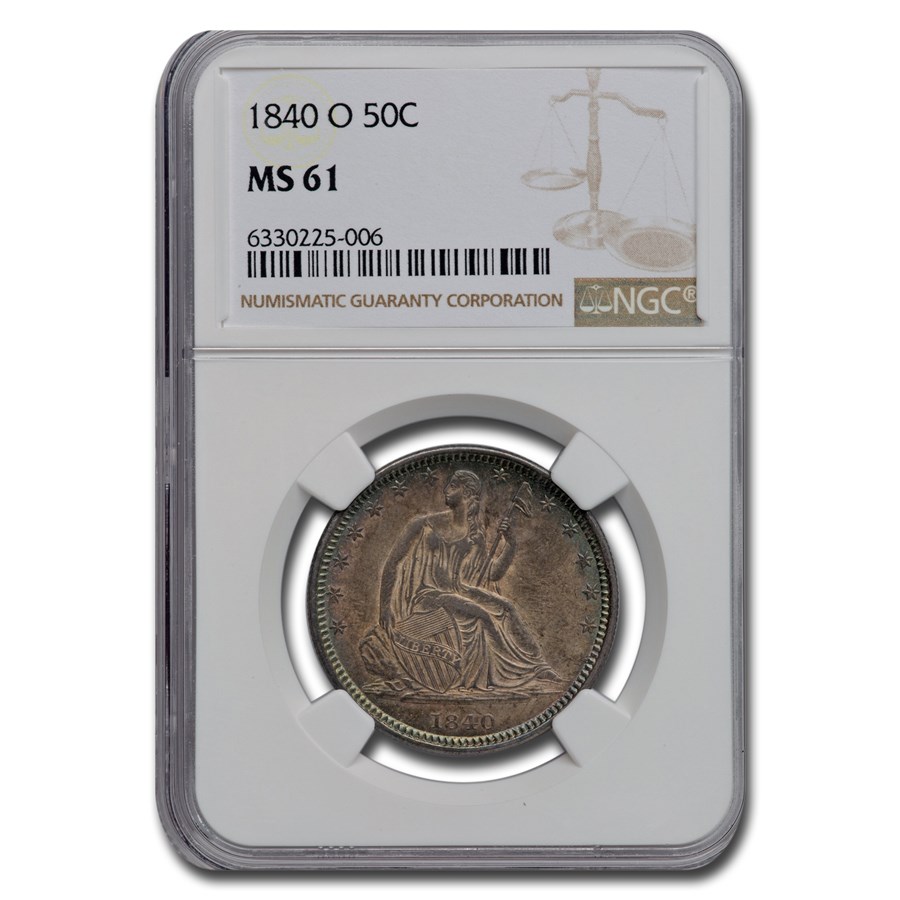 Buy 1840-O Liberty Seated Half Dollar MS-61 NGC | APMEX