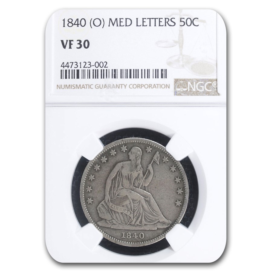 Buy 1840 (O) Liberty Seated Half Dollar VF-30 NGC (Medium Letters) | APMEX