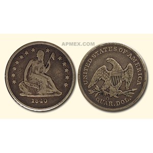 Buy 1840-O Liberty Seated Quarter No Drapery Fine | APMEX