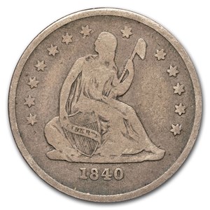 Buy 1840-O Liberty Seated Quarter No Drapery Fine | APMEX