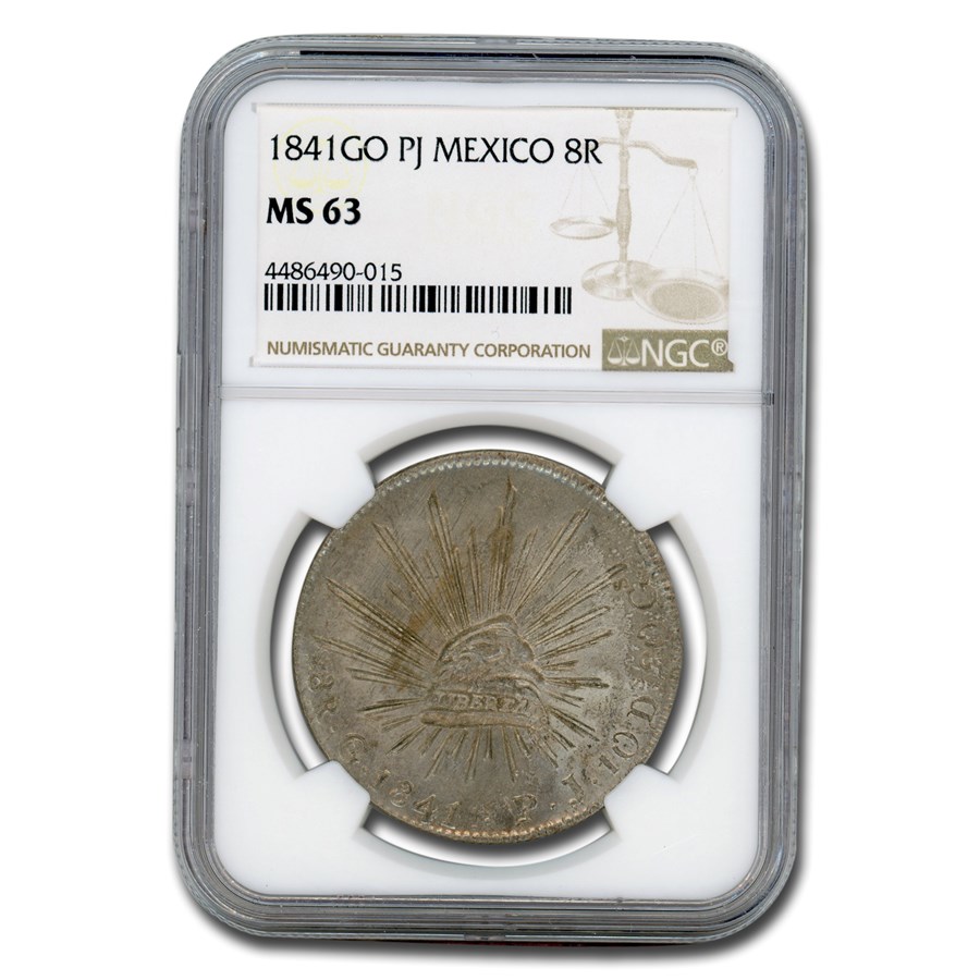 Buy 1841-GO Mexico Silver 8 Reales MS-63 NGC | APMEX