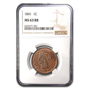Buy 1841 Large Cent MS-63 NGC (Red/Brown) | APMEX