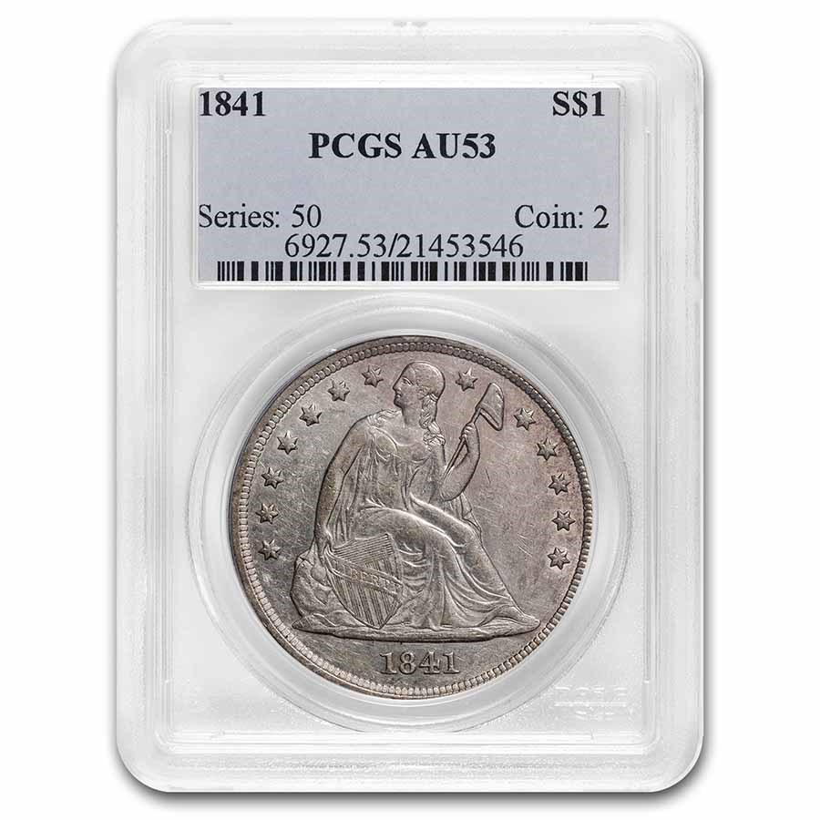 Buy 1841 Liberty Seated Dollar AU-53 PCGS | APMEX