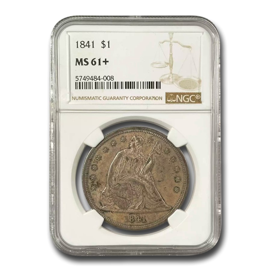 Buy 1841 Liberty Seated Dollar MS-61+ NGC | APMEX
