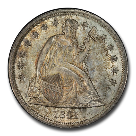 Buy 1841 Liberty Seated Dollar MS-64+ CACG | APMEX