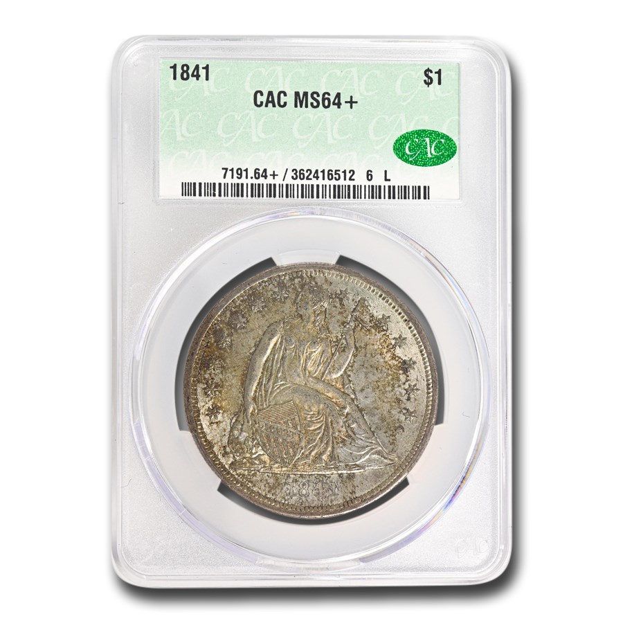 Buy 1841 Liberty Seated Dollar MS-64+ CACG | APMEX