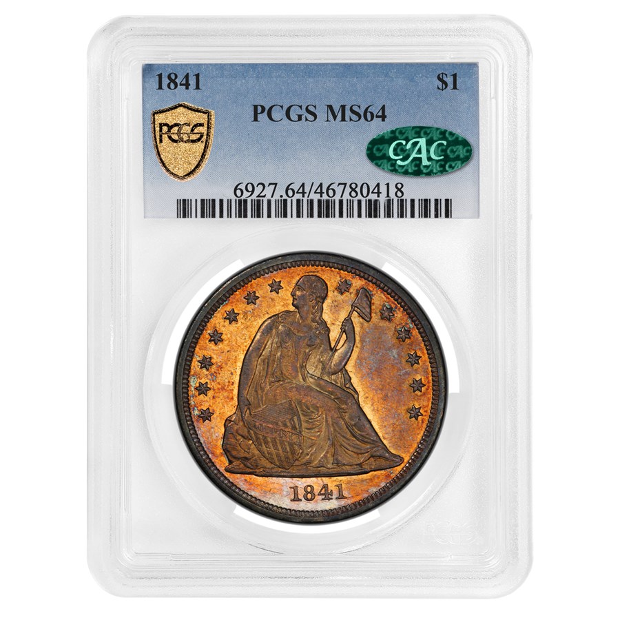 Buy 1841 Liberty Seated Dollar MS-64 PCGS CAC | APMEX