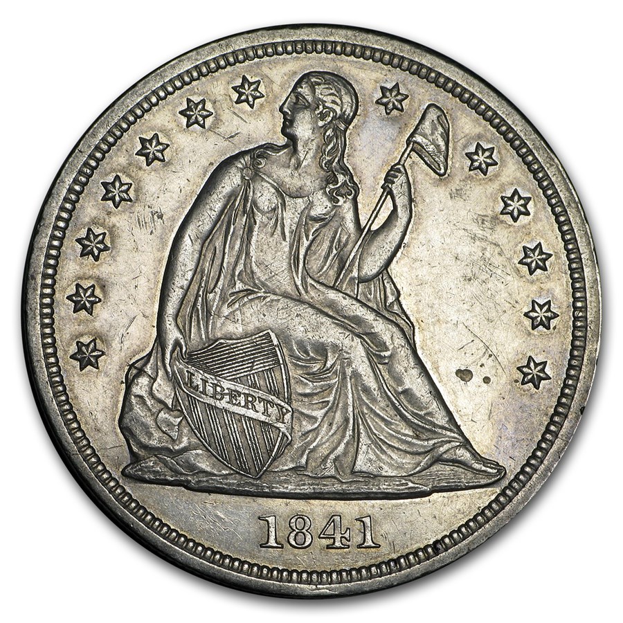 Buy 1841 Liberty Seated Half Dollar AU Details | APMEX