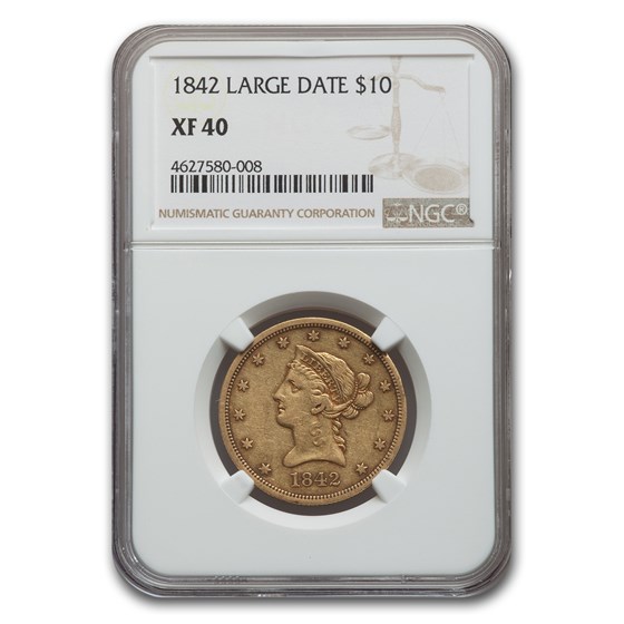 Buy 1842 $10 Liberty Gold Eagle XF-40 NGC (Large Date) | APMEX