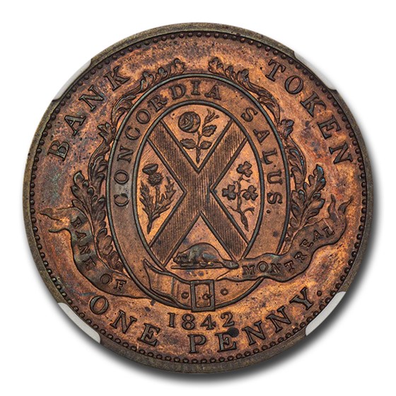 Buy 1842 Canada Copper Penny PR-64 NGC (Red-Brown) | APMEX