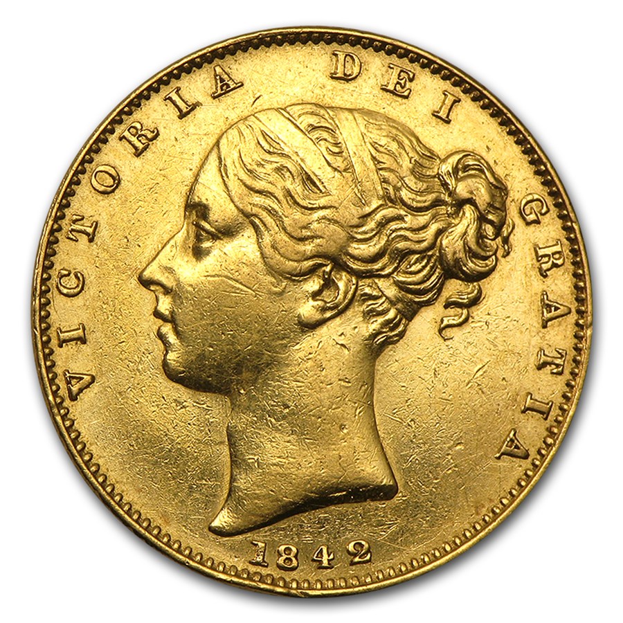 Buy 1842 Great Britain Gold Sovereign Victoria XF details (Cleaned) | APMEX