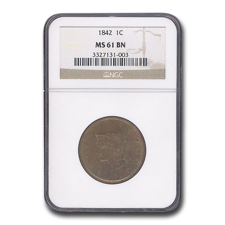 Buy 1842 Large Cent MS-61 NGC (Brown) | APMEX