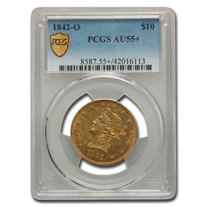 Buy 1842-O $10 Liberty Gold Eagle AU-55+ PCGS | APMEX
