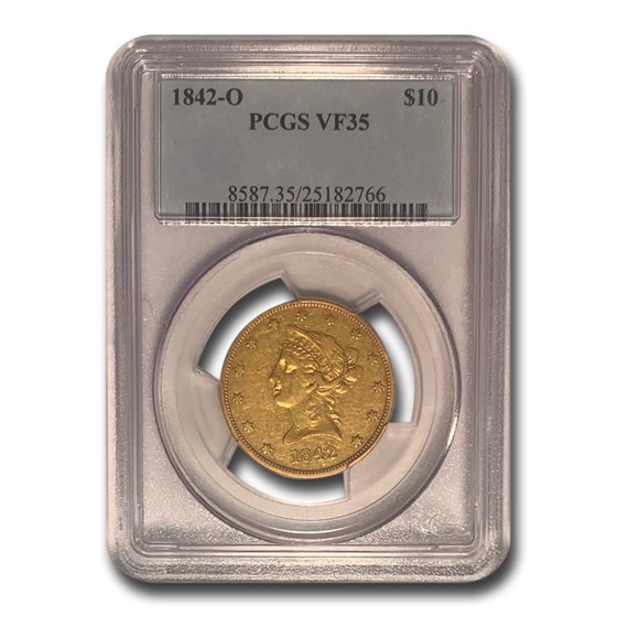 Buy 1842-O $10 Liberty Gold Eagle VF-35 PCGS | APMEX
