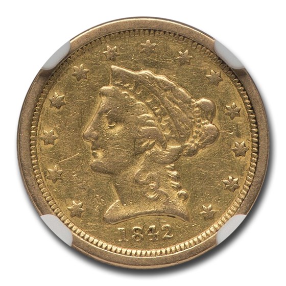 Buy 1842-O $2.50 Liberty Gold Quarter Eagle AU-53 NGC | APMEX