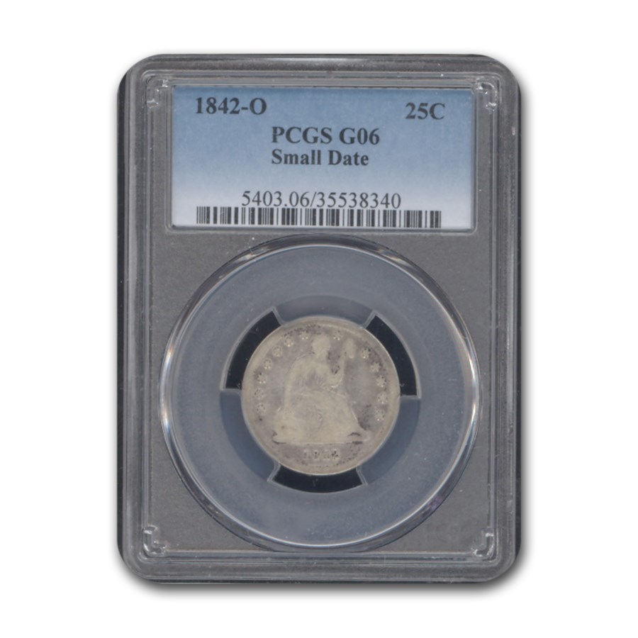 Buy 1842-O Liberty Seated Quarter Good-6 PCGS (Small Date) | APMEX