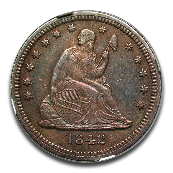 Buy 1842-O Liberty Seated Quarter MS-62 NGC | APMEX
