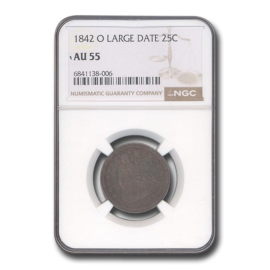 Buy 1842-O Liberty Seated Quarter MS-62 NGC | APMEX