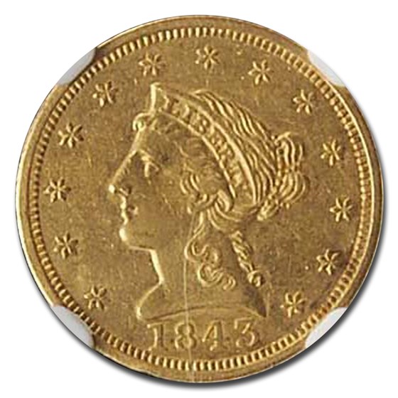 Buy 1843 $2.50 Liberty Gold Quarter Eagle AU-55 NGC | APMEX