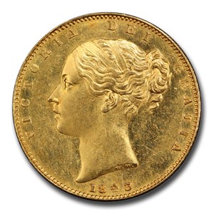 Buy 1843/2 Great Britain Gold Sovereign Victoria MS-63 PCGS | APMEX