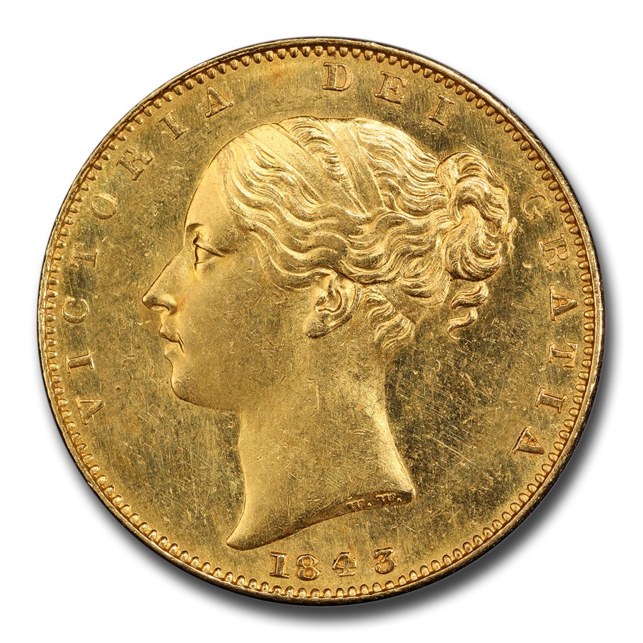 Buy 1843/2 Great Britain Gold Sovereign Victoria MS-63 PCGS | APMEX