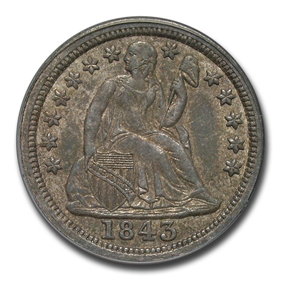 Buy 1843 Liberty Seated Dime AU-58 PCGS | APMEX