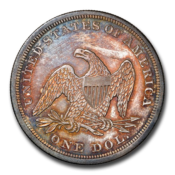 Buy 1843 Liberty Seated Dollar MS-64 NGC | APMEX