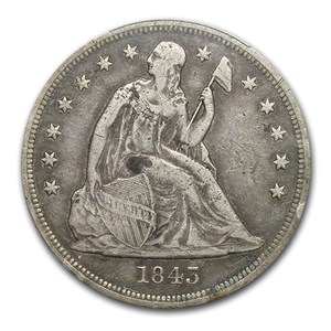 Buy 1843 Liberty Seated Dollar VF-20 PCGS | APMEX