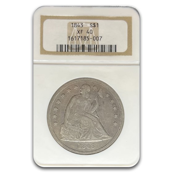 Buy 1843 Liberty Seated Dollar XF-40 NGC | APMEX