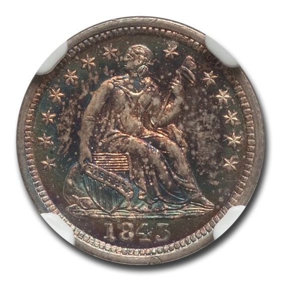 Buy 1843 Liberty Seated Half Dime MS-68 NGC | APMEX