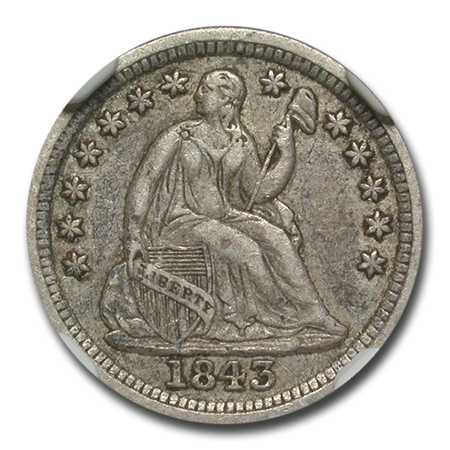 Buy 1843 Liberty Seated Half Dime XF-45 NGC | APMEX