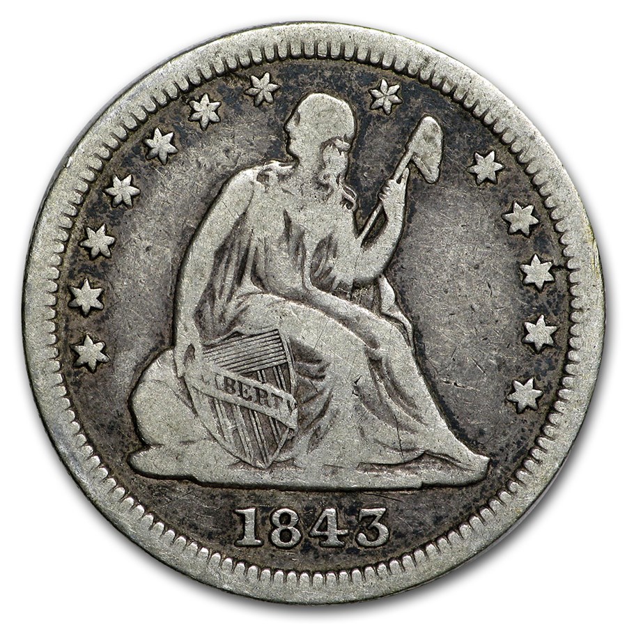 Buy 1843 Liberty Seated Quarter XF | APMEX