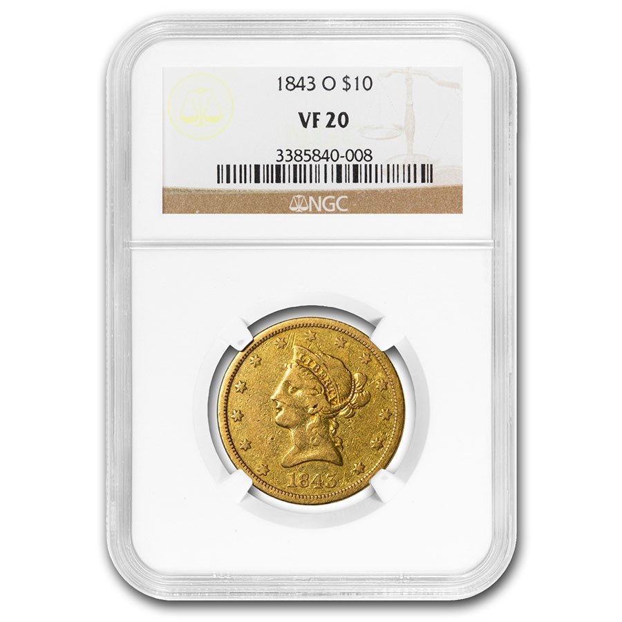 Buy 1843-O $10 Liberty Gold Eagle VF-20 NGC | APMEX