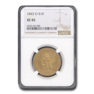 Buy 1843-O $10 Liberty Gold Eagle XF-45 NGC | APMEX