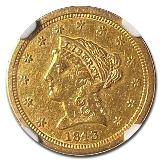 Buy 1843-O $2.50 Liberty Gold Quarter Eagle AU-55 NGC (Small Date) | APMEX