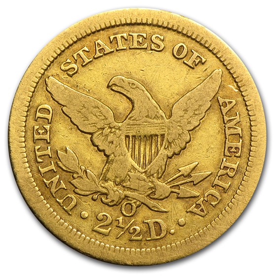 Buy 1843-O $2.50 Liberty Gold Quarter Eagle Small Date VF | APMEX