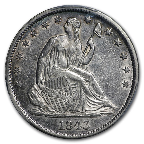 Buy 1843-O Liberty Seated Half Dollar AU-50 PCGS | APMEX