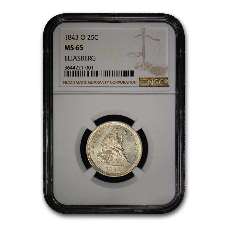 Buy 1843-O Liberty Seated Quarter MS-65 NGC | APMEX