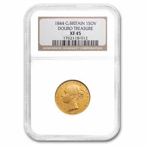 1844 Great Britain Au Sovereign XF-45 NGC (RMS Douro Shipwreck)