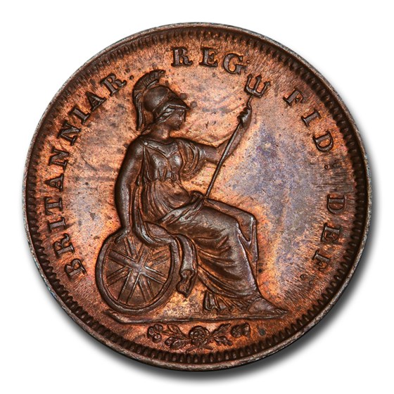 Buy 1844 Great Britain Copper Third-Farthing MS-64 PCGS (Brown) | APMEX