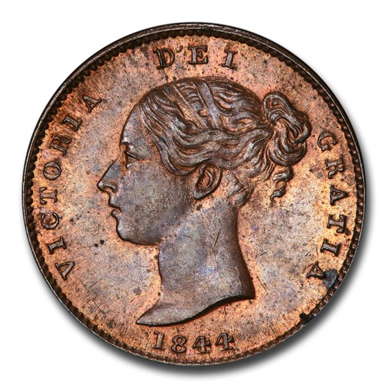 Buy 1844 Great Britain Copper Third-Farthing MS-64 PCGS (Brown) | APMEX
