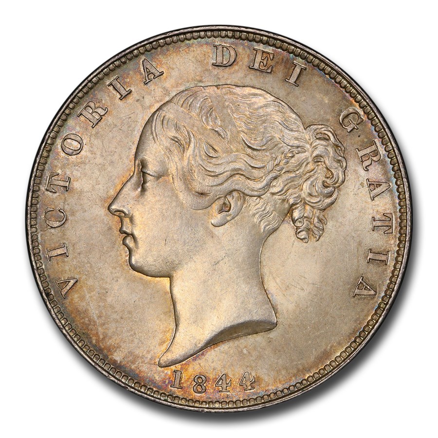 Buy 1844 GB Silver Half Crown Victoria MS-63 | APMEX