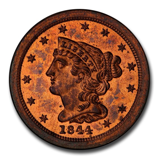 Buy 1844 Half Cent PR-65 PCGS CAC (Red/Brown, Original) | APMEX