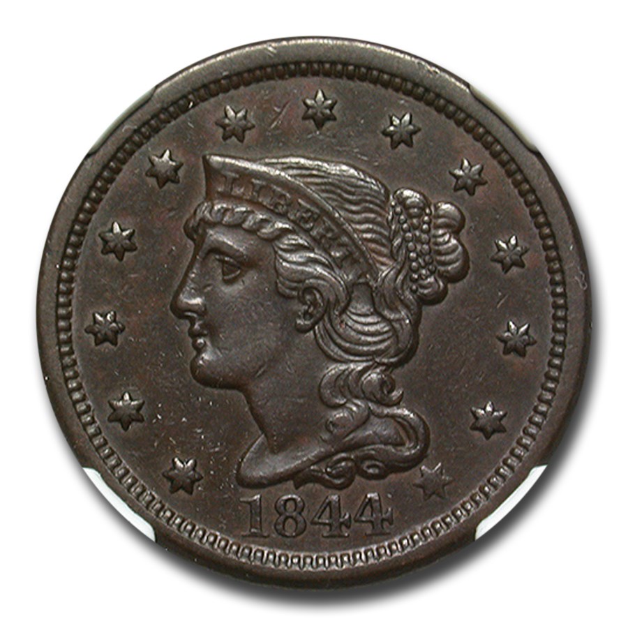 Buy 1844 Large Cent AU-55 NGC (Brown) | APMEX