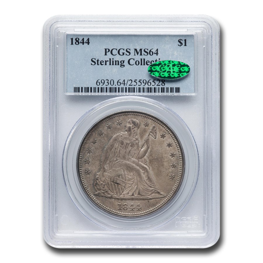 Buy 1844 Liberty Seated Dollar MS-64 PCGS CAC | APMEX
